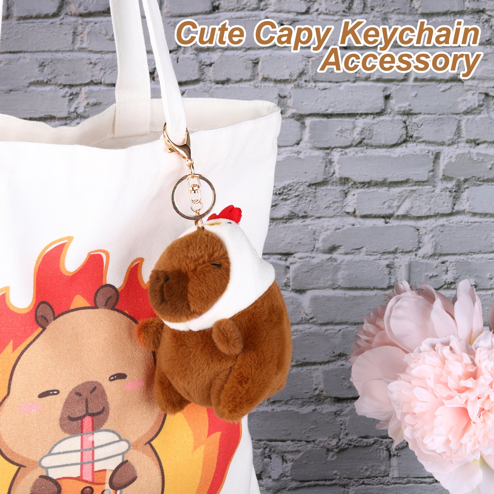 Capybara Plush Keychain: The Perfect Capybara Charm for Your Bag or ...